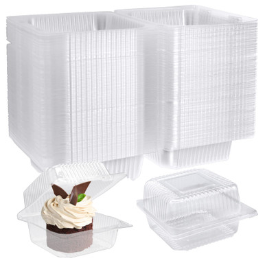Gddochn 100 PCS Clear Plastic Take Out Containers,Clear Plastic Hinged ...
