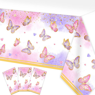 Chinthie Butterfly Party Decorations,3 Pieces Butterfly Tablecloth ...