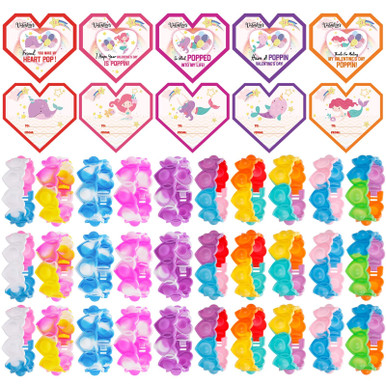 DG-Direct 30 Packs Valentine's Day Cards with Pop Bubble Toys, Kids ...