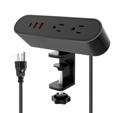 Desk Clamp Power Strip Surge Protector with PD 20w Fast Charging USB C ...