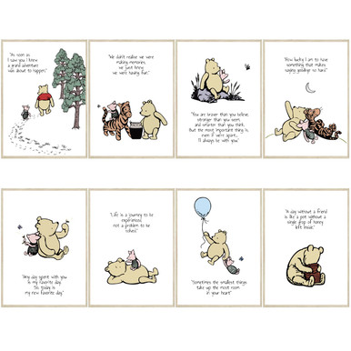 16PCS Classic Winnie Quotes Prints Centerpiece For Baby Shower Birthday ...