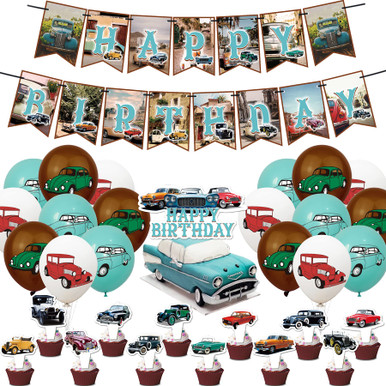 Classic Car Party Decoration Vintage Car Birthday Party Supplies ...