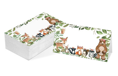Table Place Card, Jungle Safari Animal Themed Tent Style Cards, Pack of ...