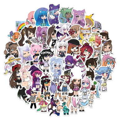 wyyeleswm Gacha Life Game Stickers 50PCS Cartoon Character Costume Game ...