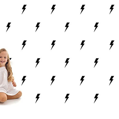 48 PCS Black Lightning Bolt Decals for Wall or Cars, Lightning Bolt ...