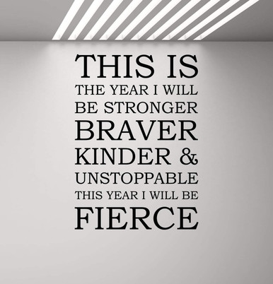 This Is The Year I Will Be Stronger Wall Decal Classroom Quote School ...