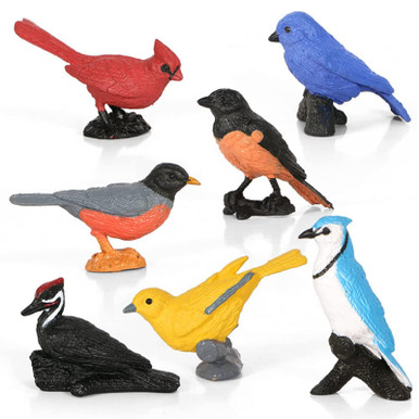 Newmemo Toy Bird Figures 7pcs Mini Bird Figurines for Kids Birds Cake ...