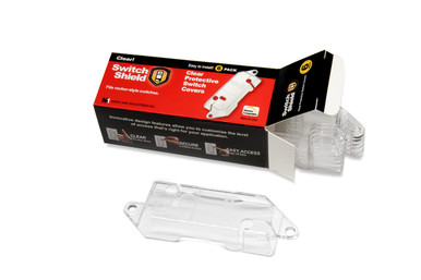 Clear Light Switch Guards, 6 - pack | Rocker Style | Security, Circuit ...