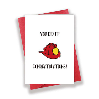 Firefighter Graduation Congratulations Card, Unique College Congrats ...