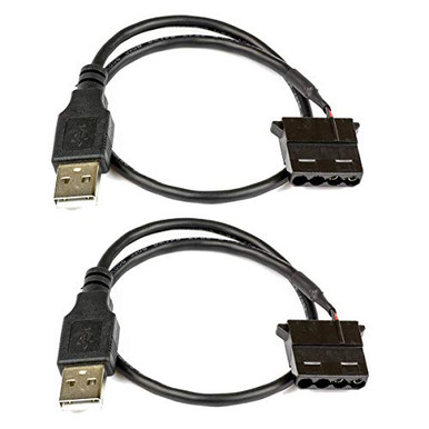 2 Pack USB to 4-Pin Molex Fan Power Cable Silent 5V Operation, 5V USB ...