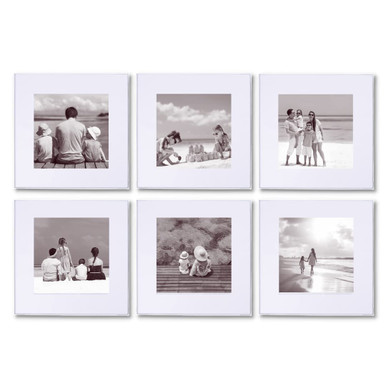 Mantello 12x12 Frame White Set of 6-12 x 12 Frame Square Picture Frame ...