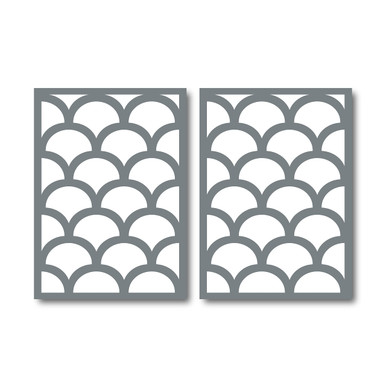 Large Scallop Stencil Set - Includes Two Identical Mermaid Scale ...