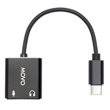 Movo USBC-AC2 3.5mm to USB-C Stereo Audio Adapter - External Sound Card ...