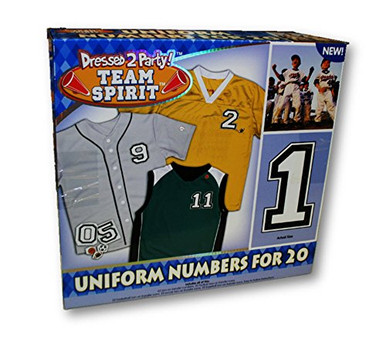 Team Spirit Unifrom Numbers for 20 Uniforms Iron-on Transfer Numbers ...