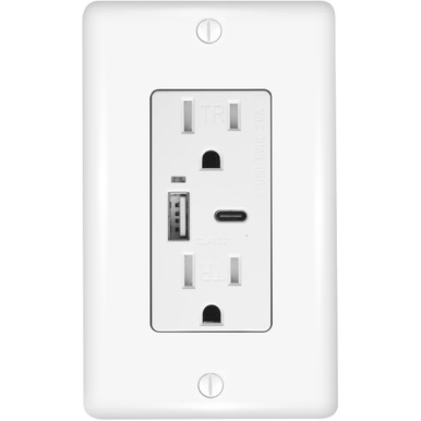 Faith Combination Electrical Outlet and USB Wall Charger | White Wall ...