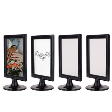 ALBEN Double Sided Standing Picture Frames - (Black, 4 count) 4x6 Inch ...
