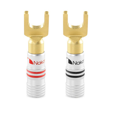 Nakamichi Excel Series 24k Gold Plated Banana Plug 12-18 AWG Gauge Size 4mm for Speakers ...