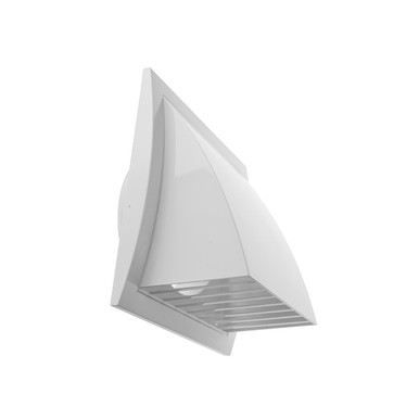 5'' Inch Exhaust Hood Vent with Rain Cover, White, Indoor and Outdoor ...