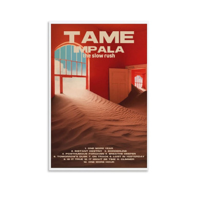 QIANU Tame-Impala Album Cover Poster The Slow Rush Canvas Wall Art Room ...