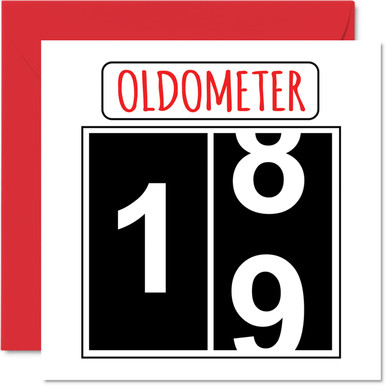 Fun 19th Birthday Cards for Men Woman - Oldometer - Happy Birthday Card ...