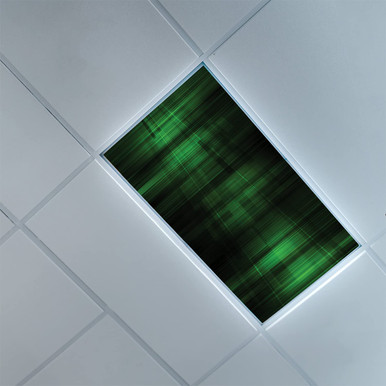 Fluorescent Light Covers for Classroom Office-Forest Green Pattern ...