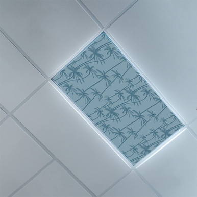 Fluorescent Light Covers for Ceiling Light Diffuser Panels-Palm Tree ...