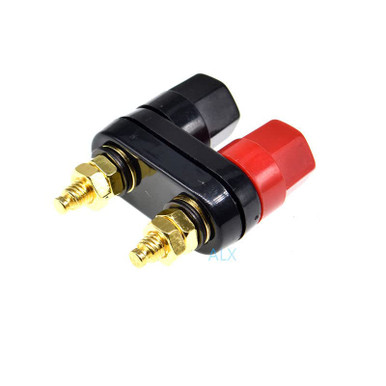 Dual Banana Plugs Couple Terminal Blocks Red Black Connector 4mm Jack ...