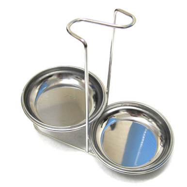 New Stainless Steel Double Ladle Holder Cooking Utensils Stand Tray ...