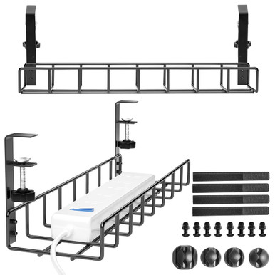 Under Desk Cable Management Tray 2 Pack, Xpatee Upgraded Wire ...