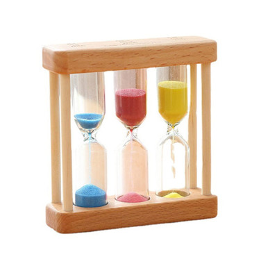 Hourglass Wooden Sand Timer 3 In 1 Hourglass Timer Mini Hourglass Clock ...