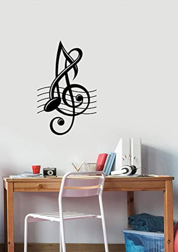 Treble G Clef Music Keys Notes Vinyl Decal Musical Sign Sticker Melody ...