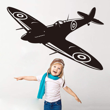 Spitfire Wall Decals British Fighter WW2 Decals Jet Aircraft Plane ...
