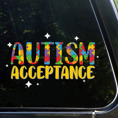 Autism Acceptance Puzzle Car Decals Autism Awareness Puzzle Piece Decal ...