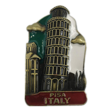 Leaning Tower of Pisa Italy Fridge Magnet 3D Metal Handmade Craft ...