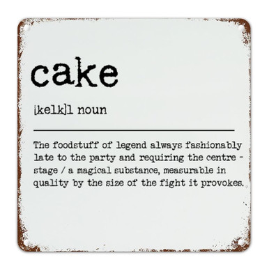 CowkissSign Cake Noun Definition Men Cave Signs Word Meaning Typography ...