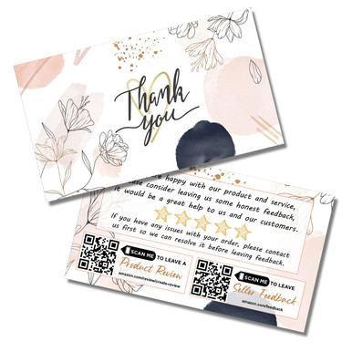 Kachy Design Amazon Thank You for Purchase Cards with Feedback Request ...