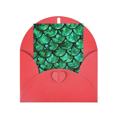 BAFAFA Green Fish Scales Printed Greetings Card Congratulations Card ...