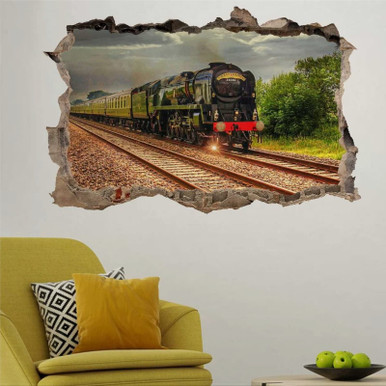 Railway Nostalgic Tour Train Wall Sticker Art Poster Mural Transfer ...