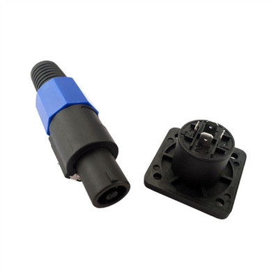Speaker Connector Locking Plug and Socket 4 Pin Male Compatible Audio ...