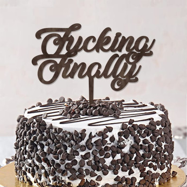 Fucking Finally Romantic Mr & Mrs Wedding Anniversary Cake Topper ...
