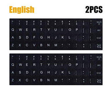 2PCS Pack Universal English Keyboard Stickers, Typing Keyboard Stickers ...