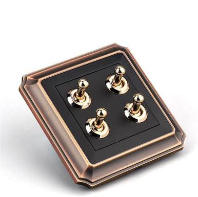 OUUED European Wall Light 1-4 Gang 2 Way Single Double Control Lamp ...