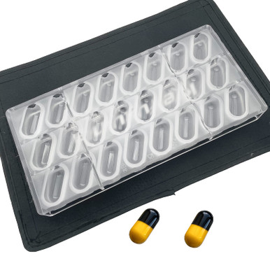24 Cups Capsule Shape Oval Chocolate Mold Polycarbonate Bonbon ...