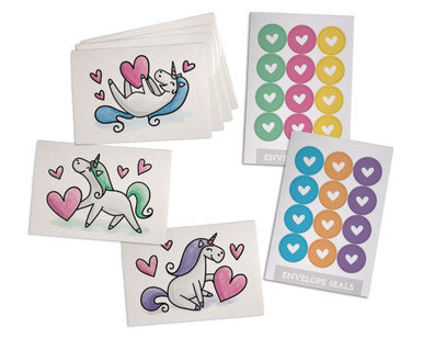 Sugartown Greetings Playful Unicorns Note Cards - 24 Unicorn Themed ...