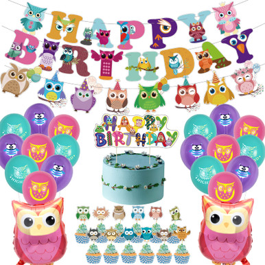 KEFAN Owl Birthday Party Decorations, Unique Owl Woodland Party ...