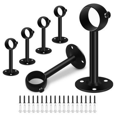 Ceiling Mount Curtain Rod Bracket, Curtain Rod Holders 1 1/4 Inch ...