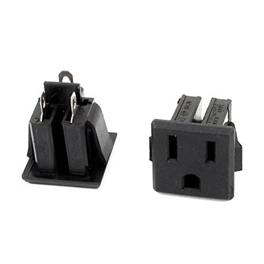 uxcell AC 125V 15A US 3 Terminals Panel Mounted Snap in Power Supply ...