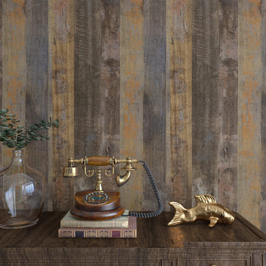 VaryPaper 15.7''x315'' Rustic Brown Wood Contact Paper for Walls ...