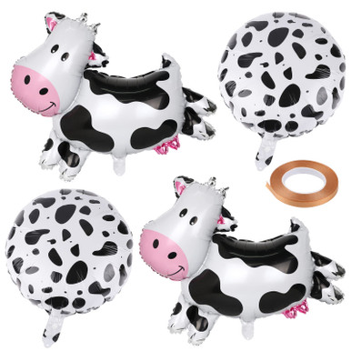 Cow Balloons Set Cow Shape Mylar Foil Balloon 1st Birthday Barnyard ...