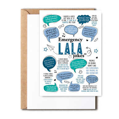 Q.PaddyShops Funny Father's Day Card - Emergency Lala Jokes Card - Card ...